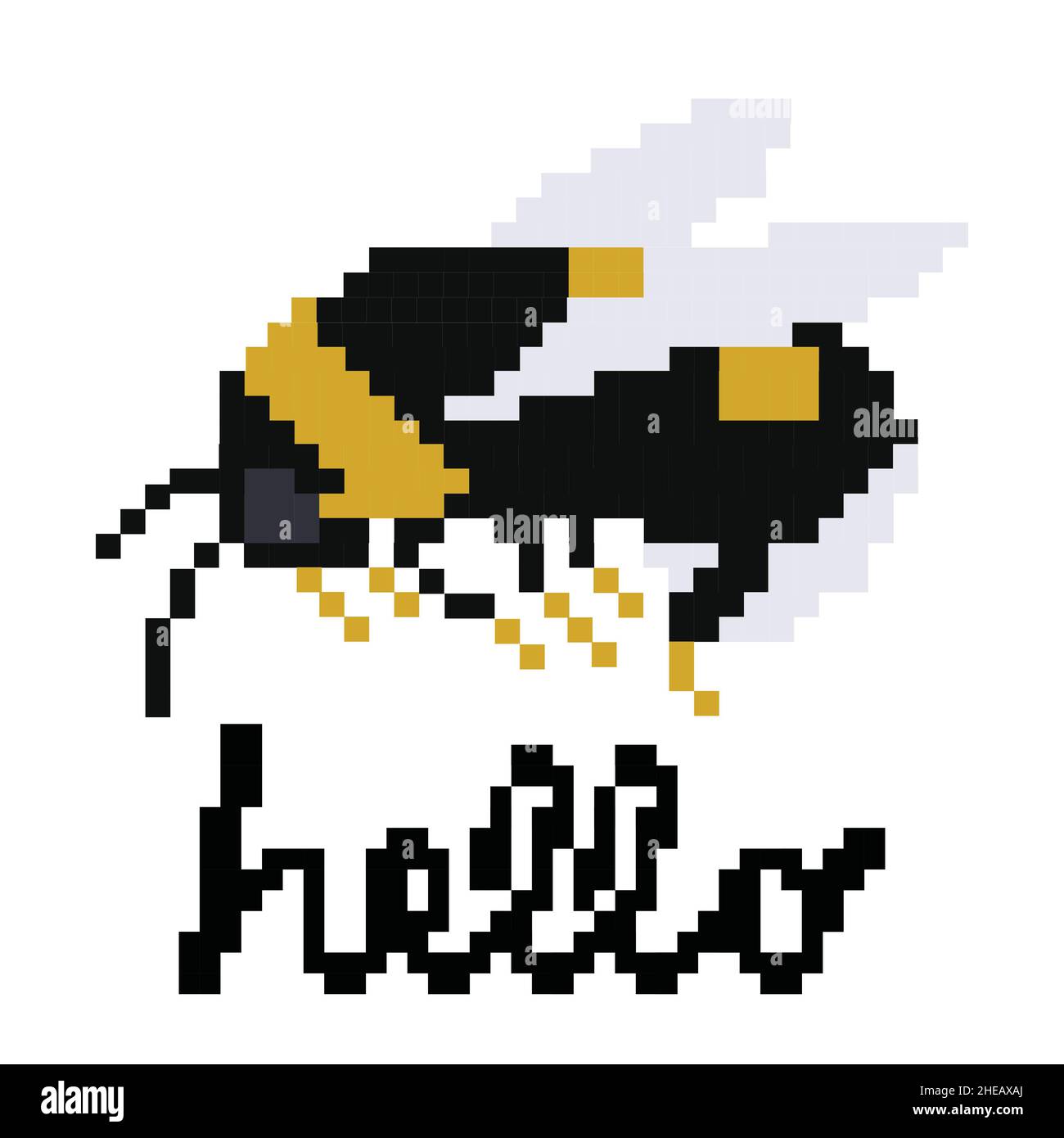 Bee pixel hi-res stock photography and images - Alamy