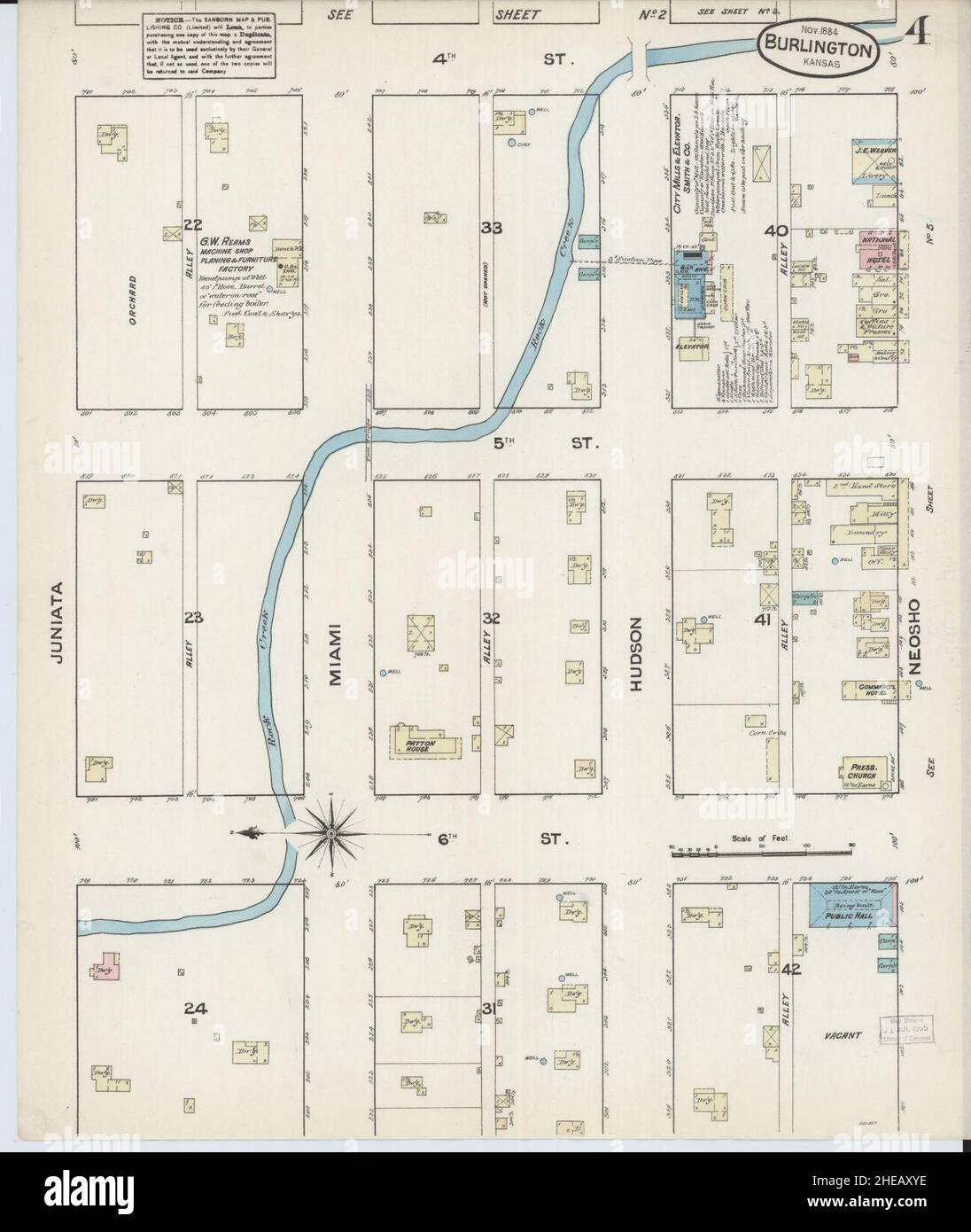 Burlington kansas map hi-res stock photography and images - Alamy