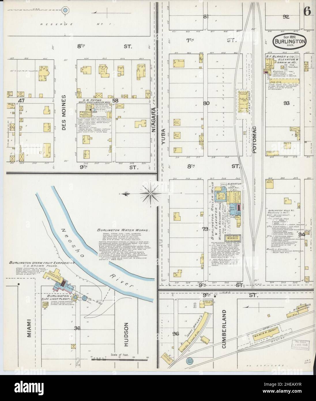 Burlington kansas map hi-res stock photography and images - Alamy