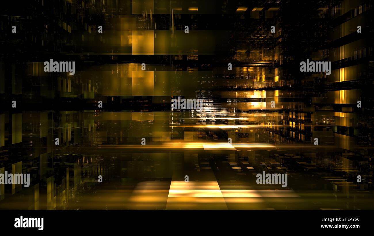 Hi tech digital interior Abstract data center server, business ...