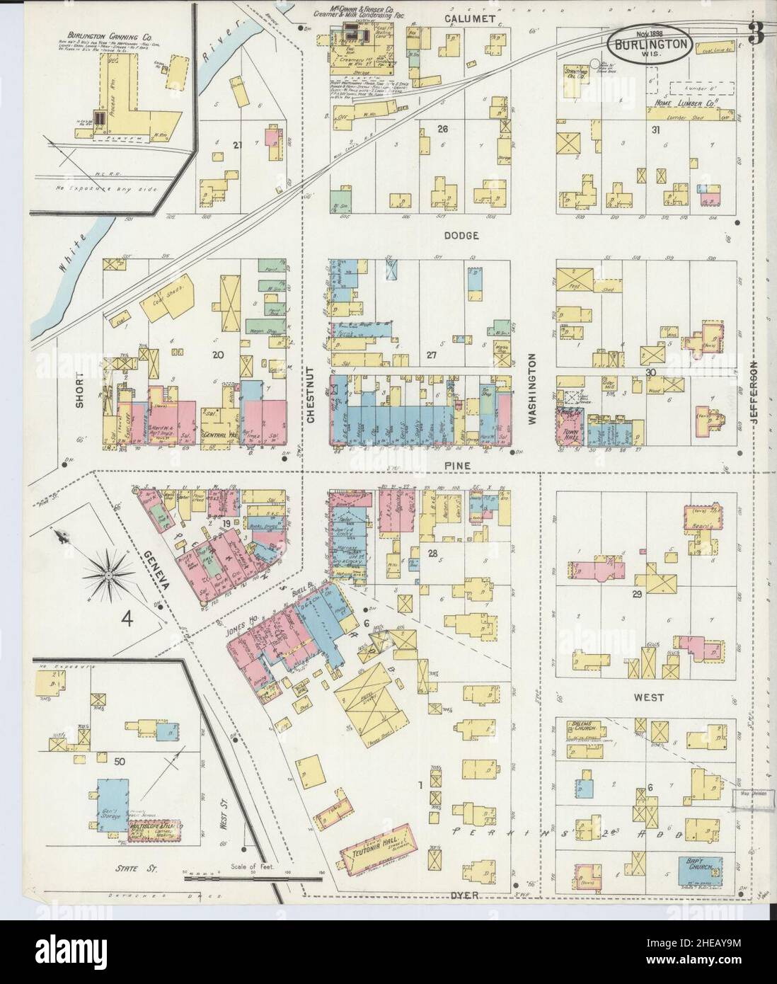 Map of burlington wisconsin hi-res stock photography and images - Alamy