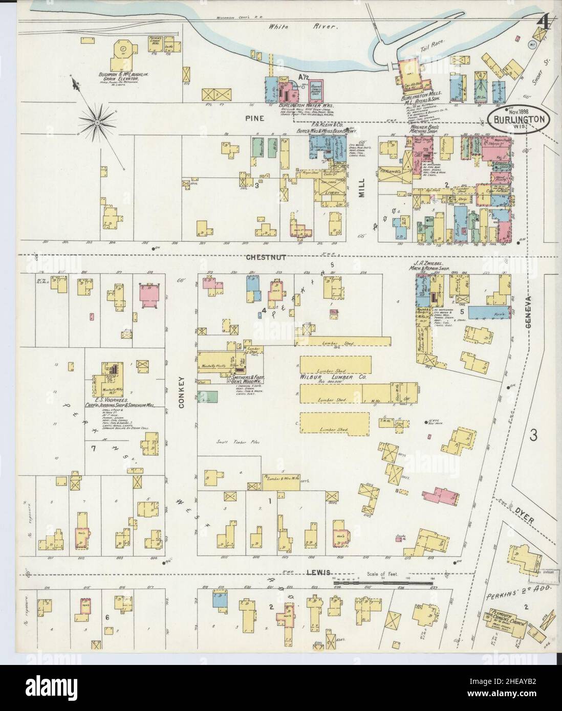 Map of burlington wisconsin hi-res stock photography and images - Alamy