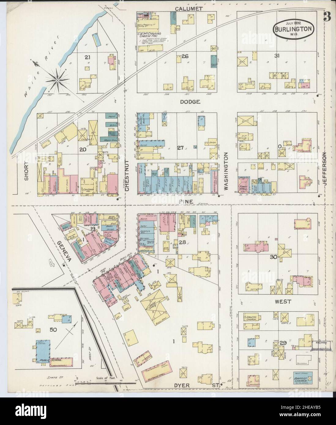 Map of burlington wisconsin hi-res stock photography and images - Alamy