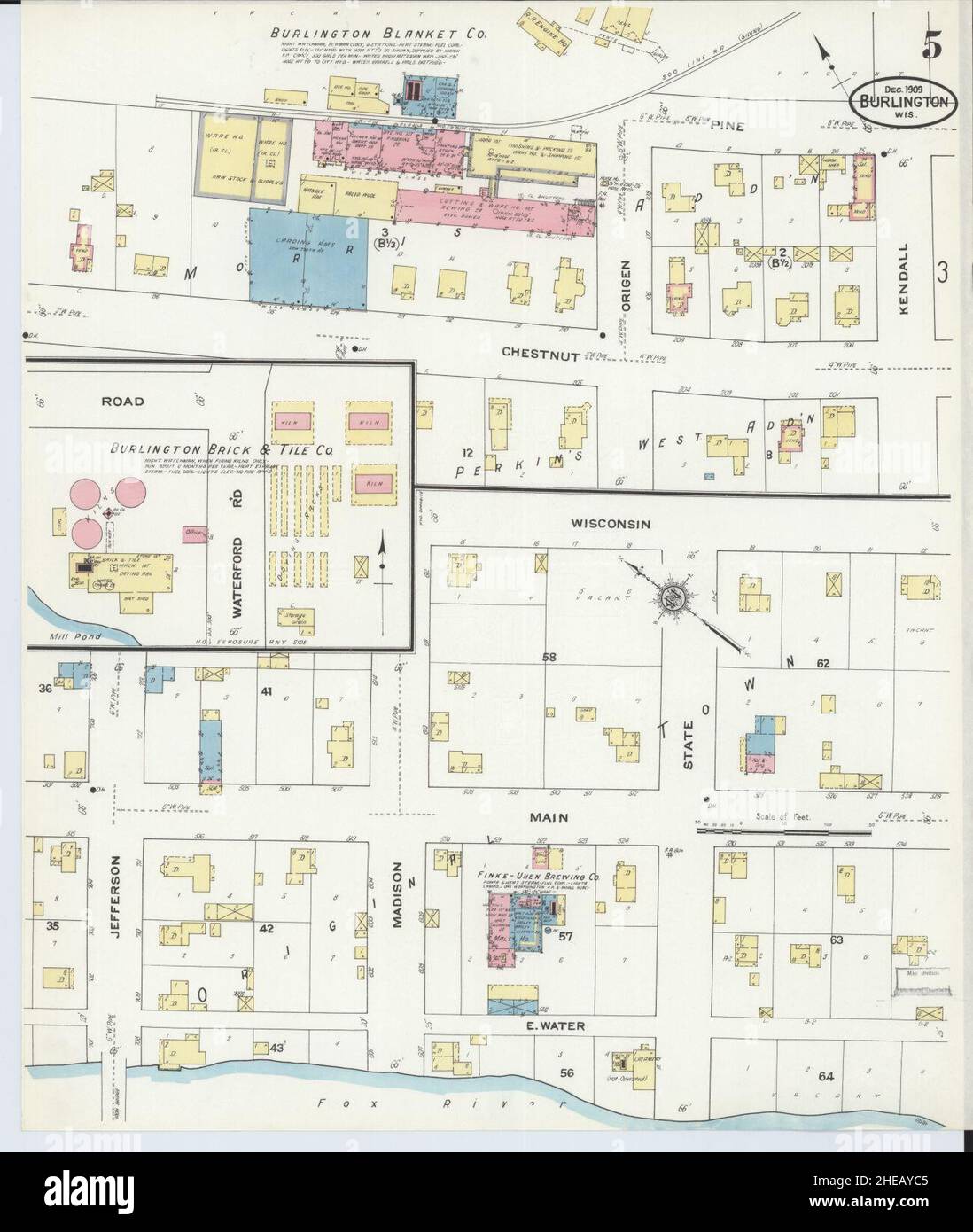 Map of burlington wisconsin hi-res stock photography and images - Alamy