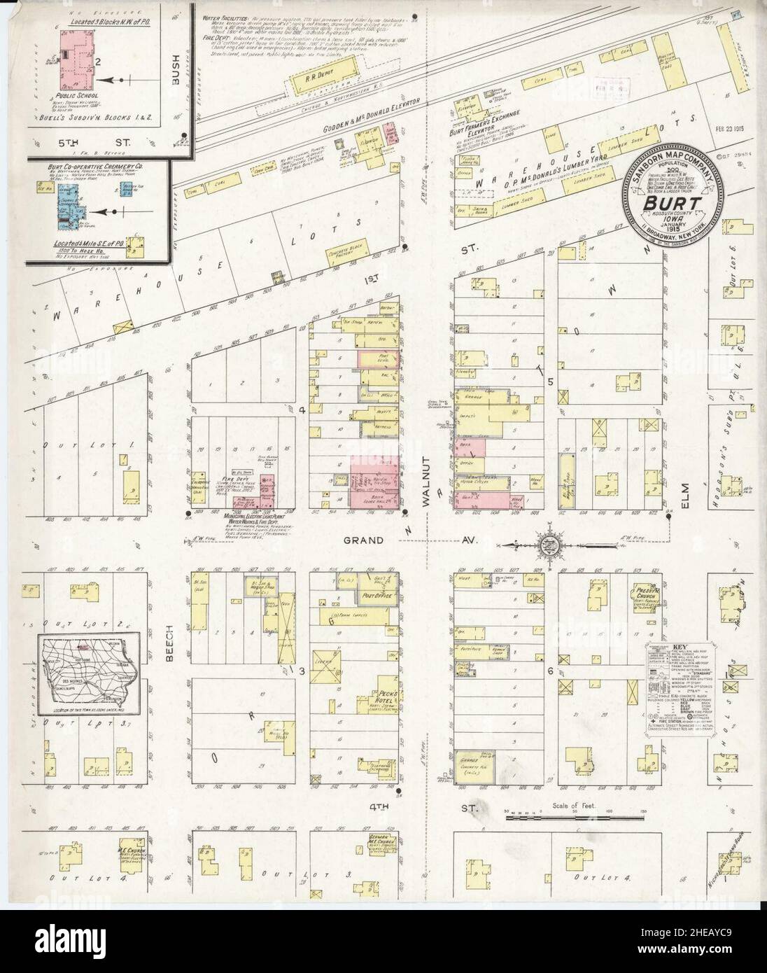 Burt county map hi-res stock photography and images - Alamy