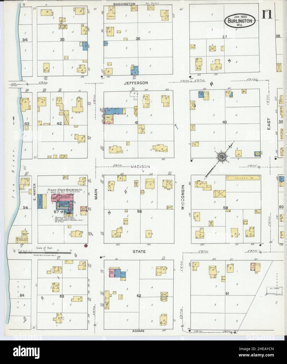 Burlington wisconsin map hi-res stock photography and images - Alamy