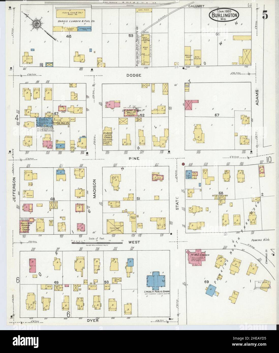Map of burlington wisconsin hi-res stock photography and images - Alamy
