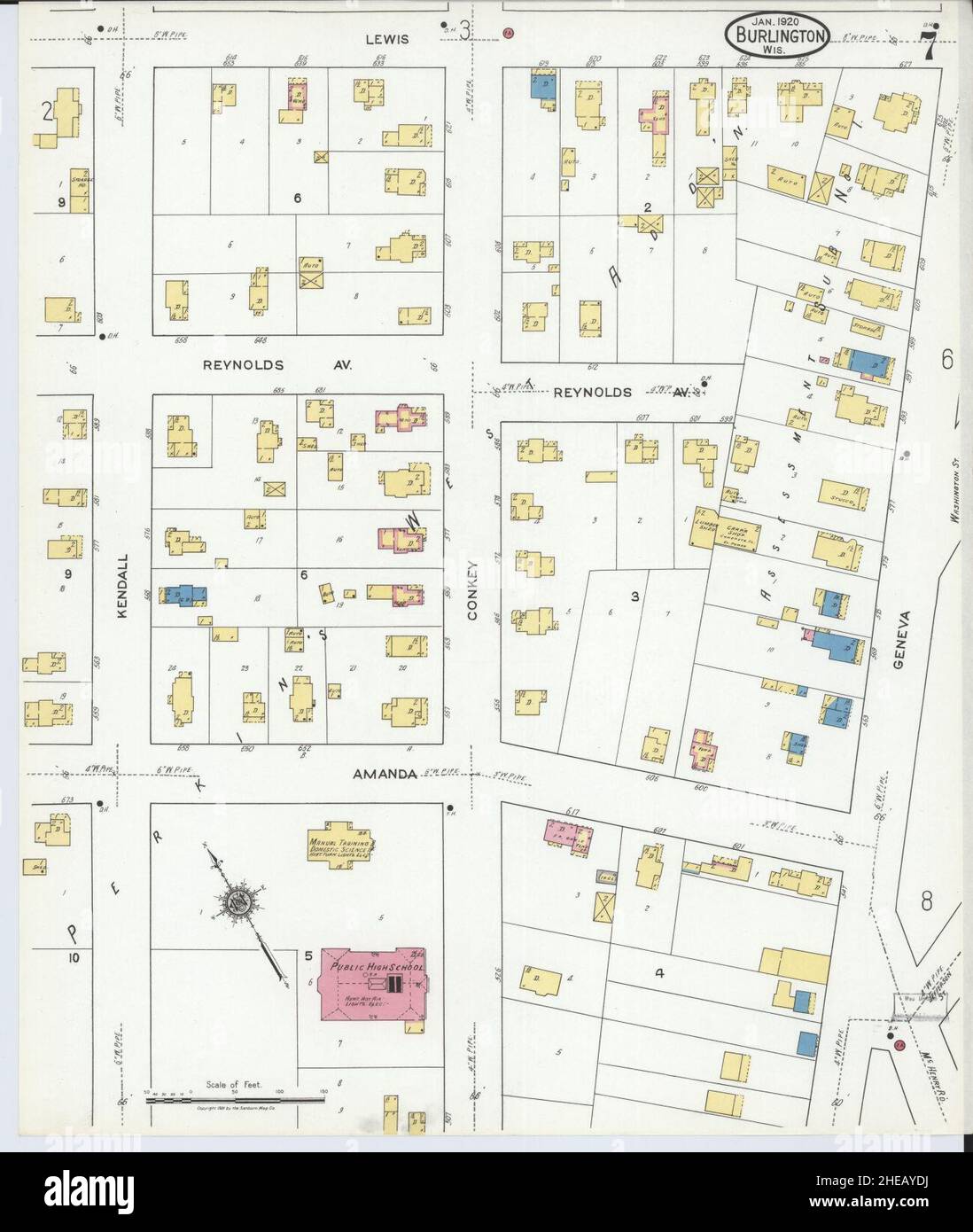 Map of burlington wisconsin hi-res stock photography and images - Alamy