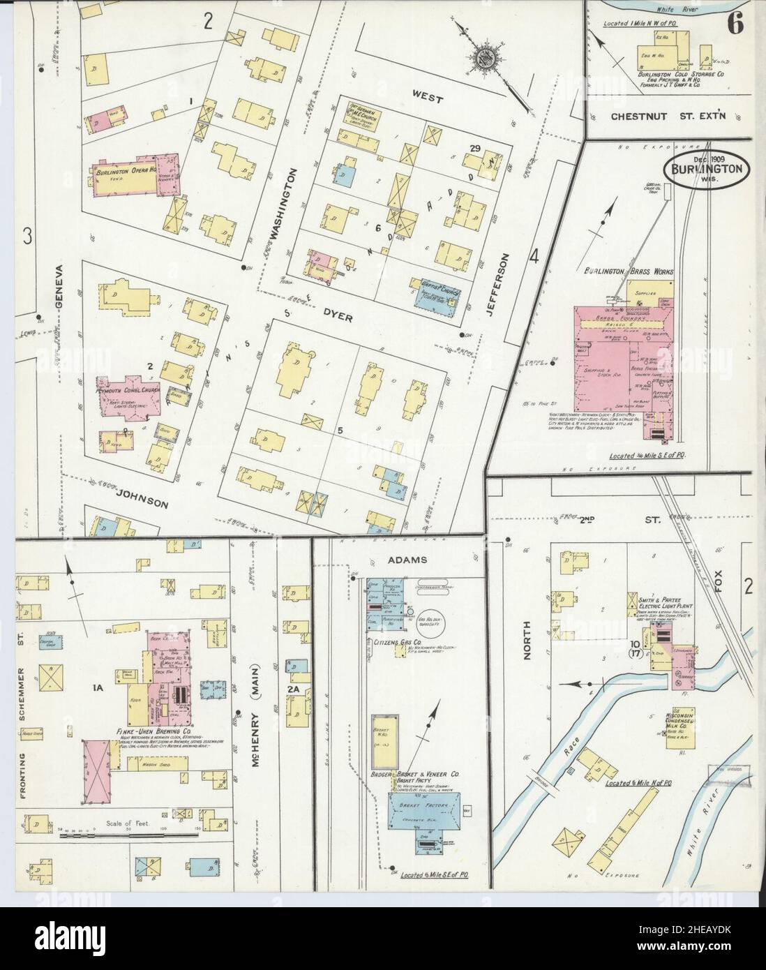 Burlington wisconsin map hi-res stock photography and images - Alamy