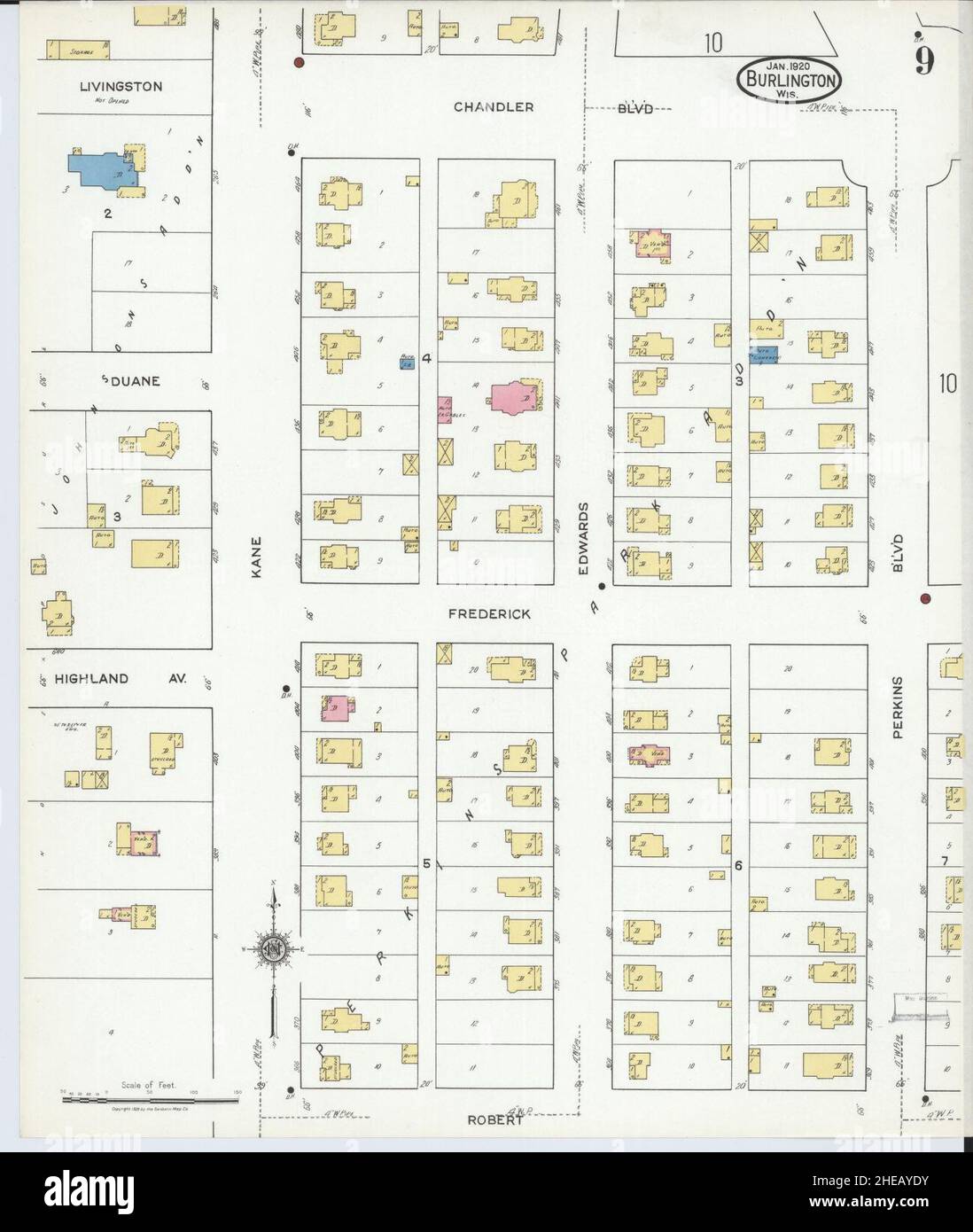 Map of burlington wisconsin hi-res stock photography and images - Alamy