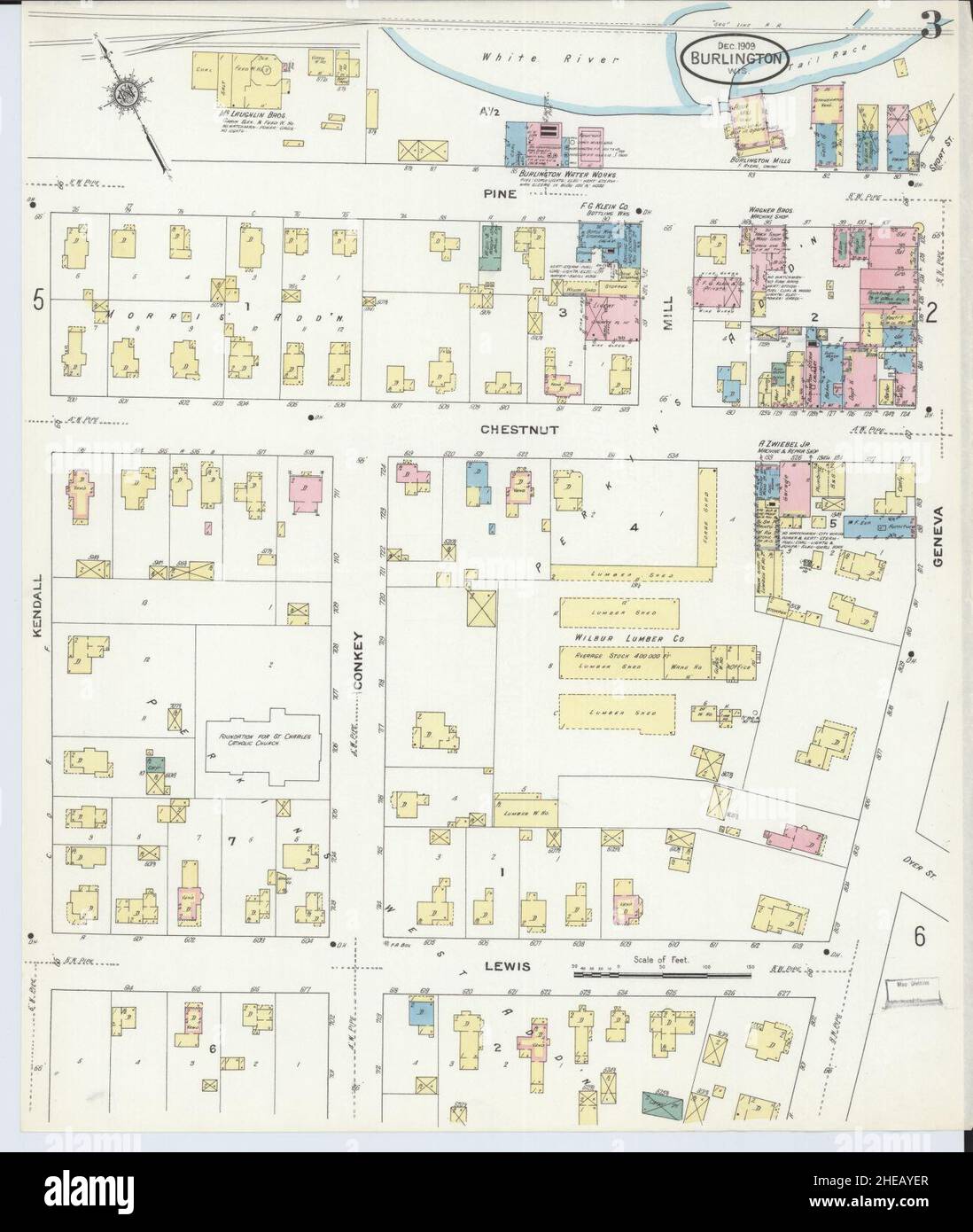 Map of burlington wisconsin hi-res stock photography and images - Alamy