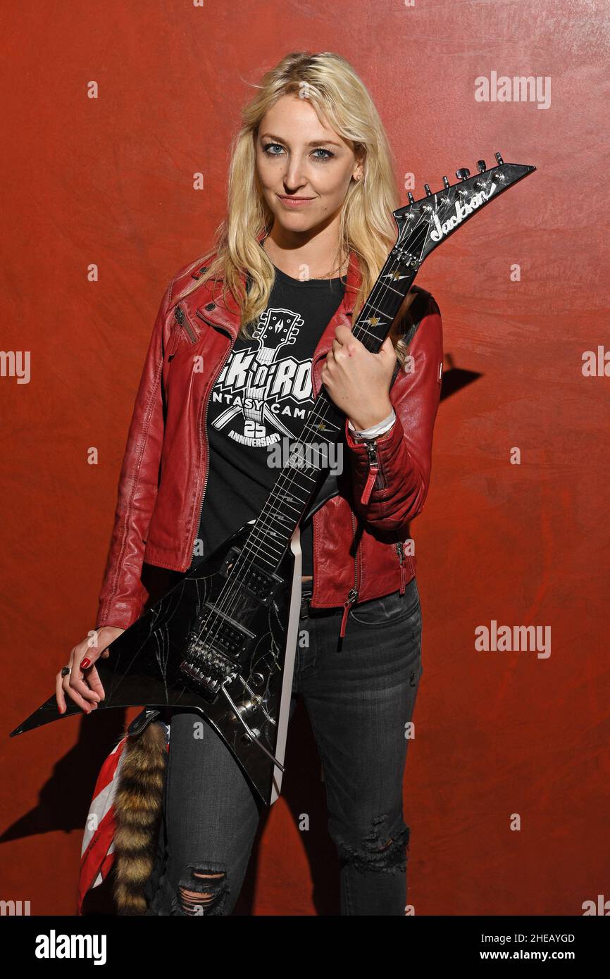 Deerfield Beach. 08th Jan, 2022. Britt Lightning of Vixen poses for a ...