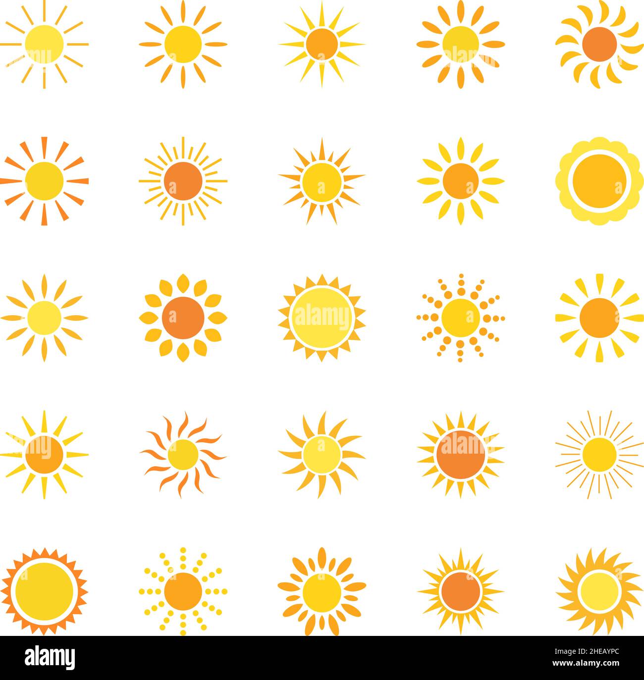 Set of icons sun, vector illustration Stock Vector Image & Art - Alamy