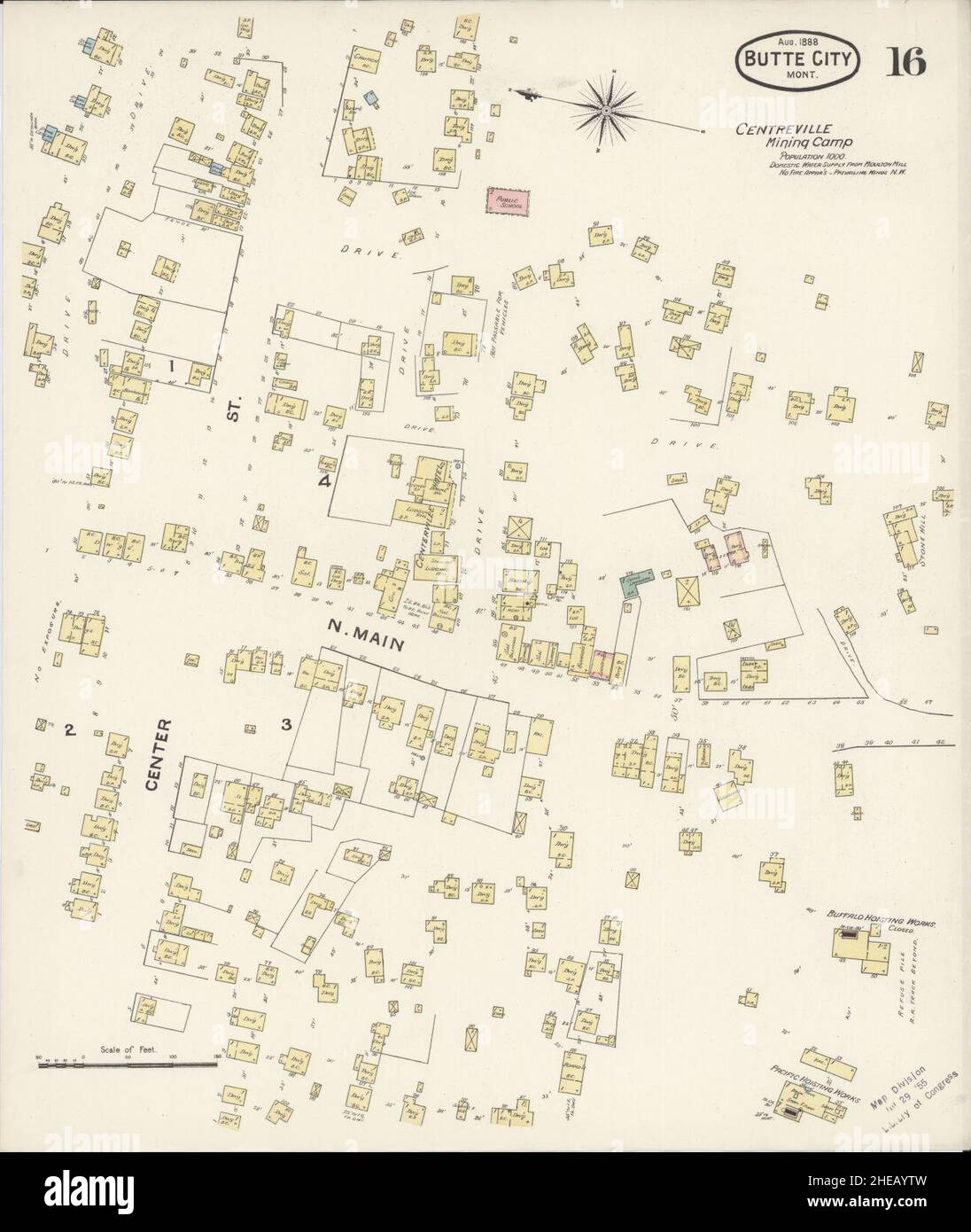 Silver bow county map hi-res stock photography and images - Alamy