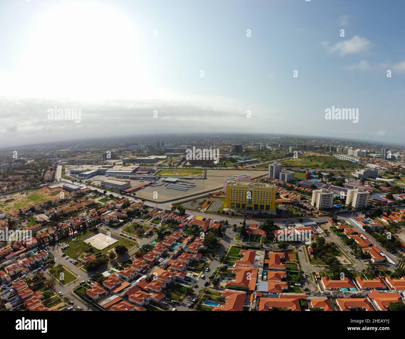 Talatona Angola - 12 24 2021: Aerial drone photography of Talatona city ...