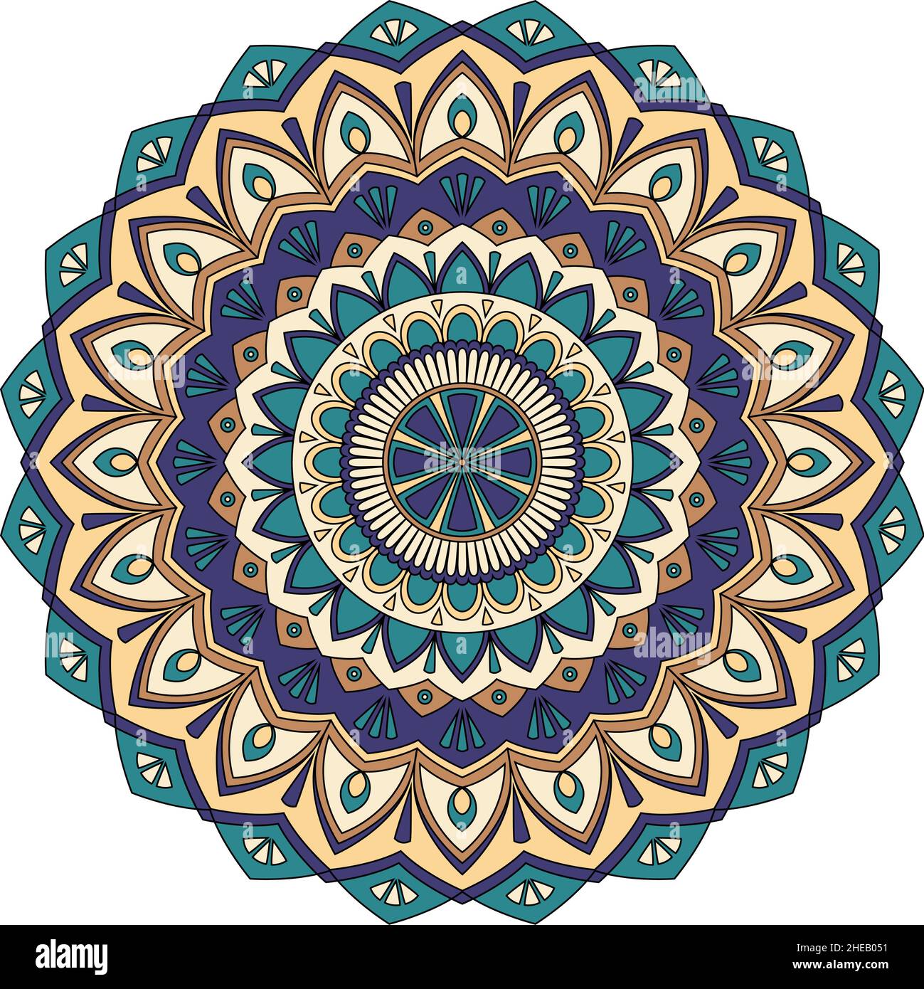 Color floral mandala, vector illustration Stock Vector Image & Art - Alamy