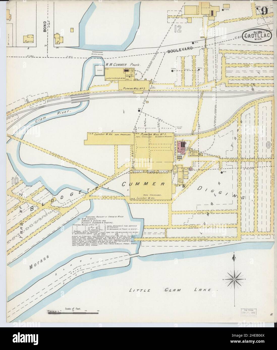 Map of cadillac hi-res stock photography and images - Alamy
