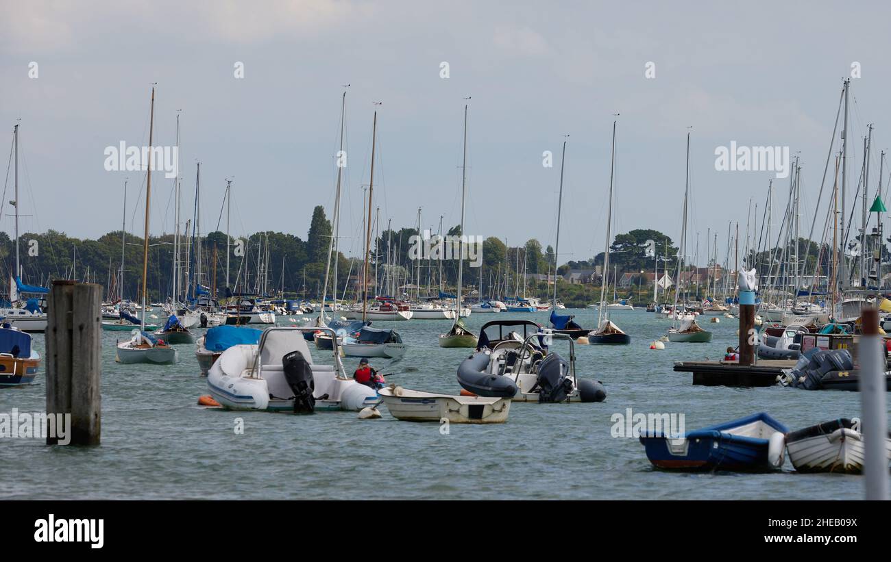 Boats seen in West Itchenor harbour Stock Photo - Alamy