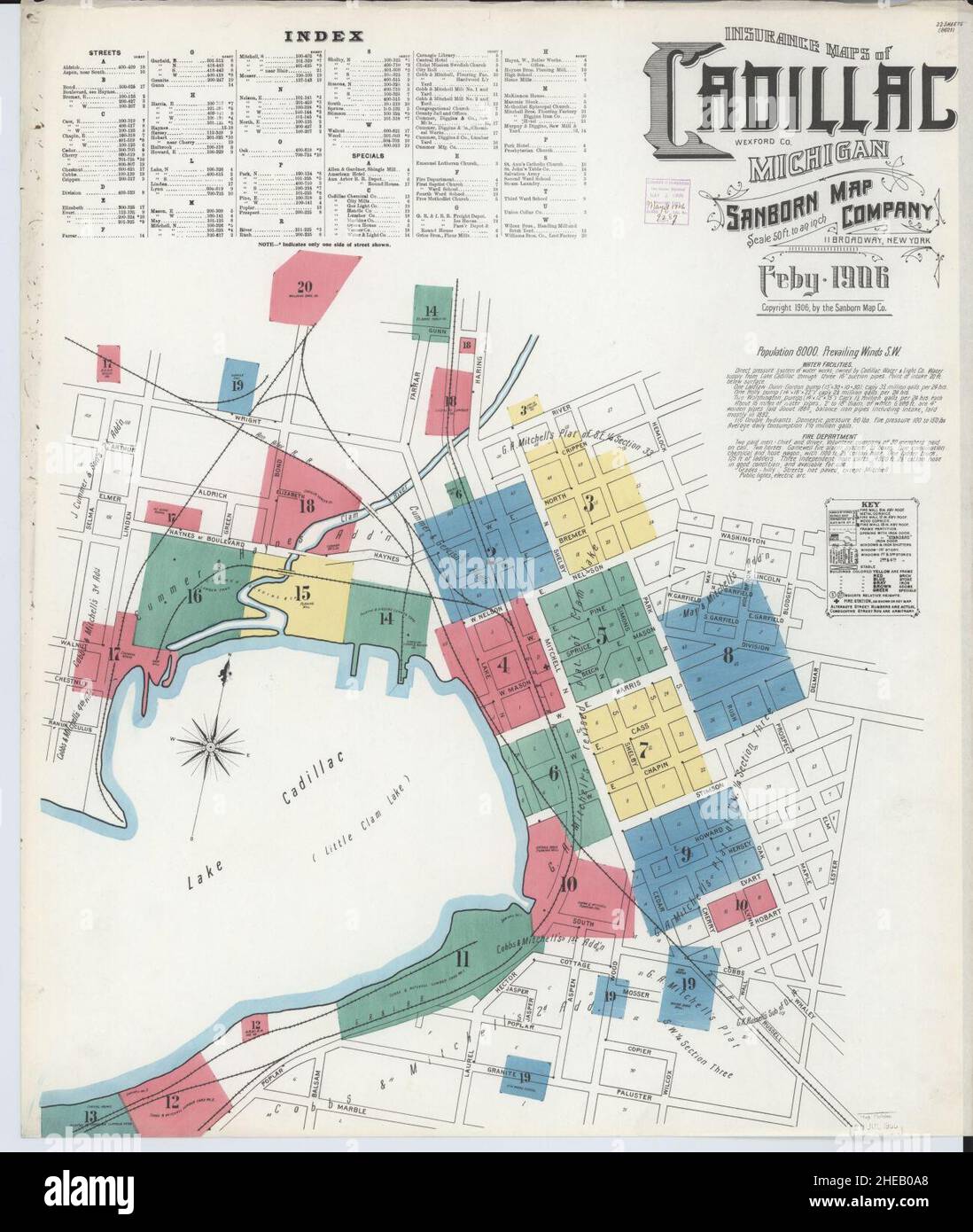 Cadillac map hi-res stock photography and images - Alamy