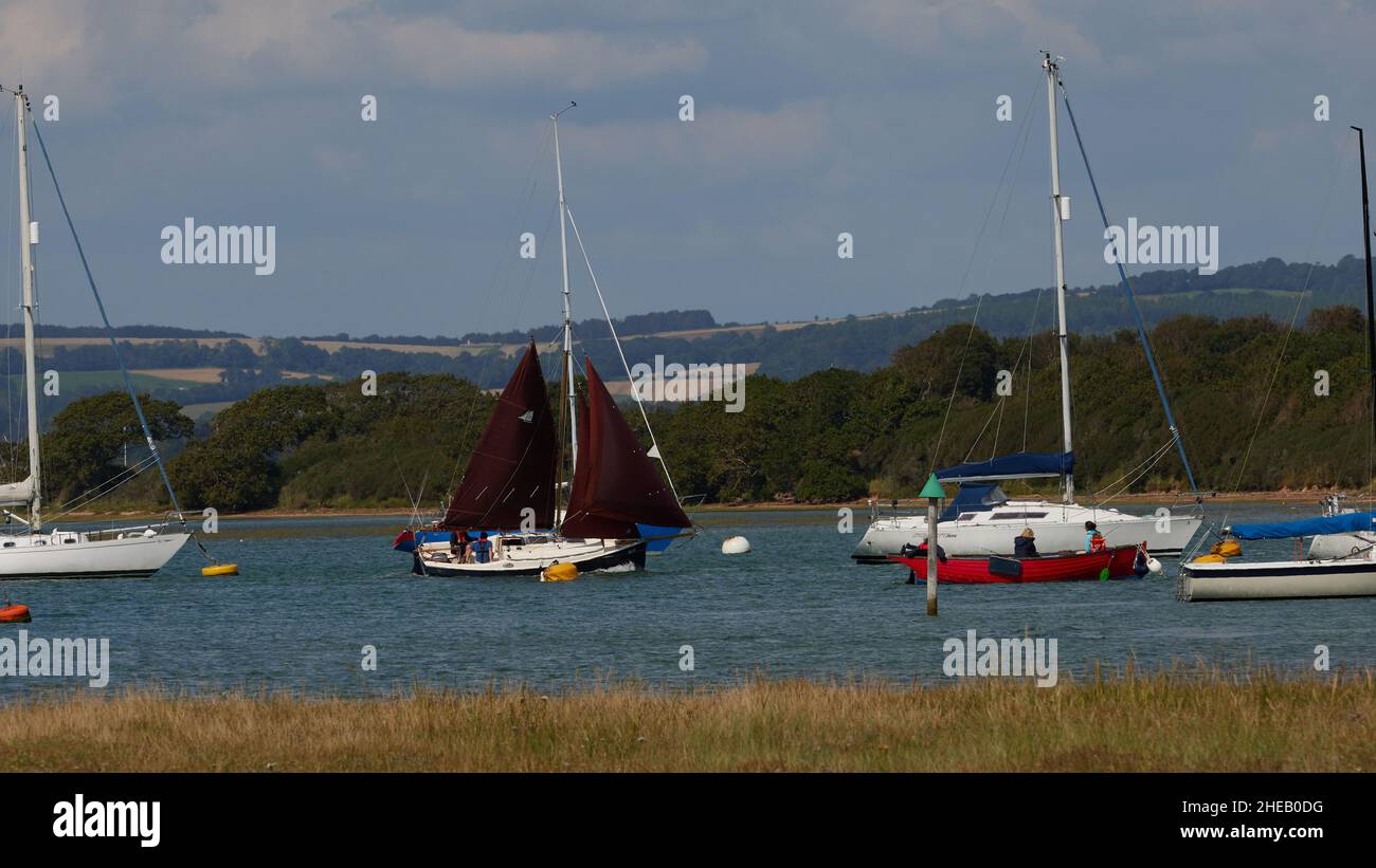 Boats seen in West Itchenor harbour Stock Photo - Alamy