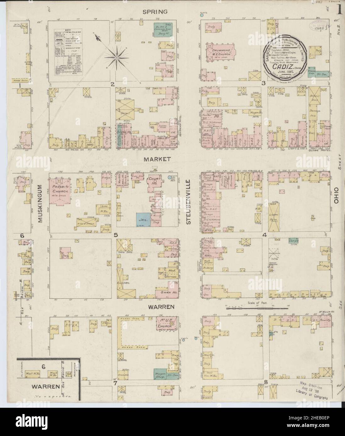 Cadiz ohio map hi-res stock photography and images - Alamy
