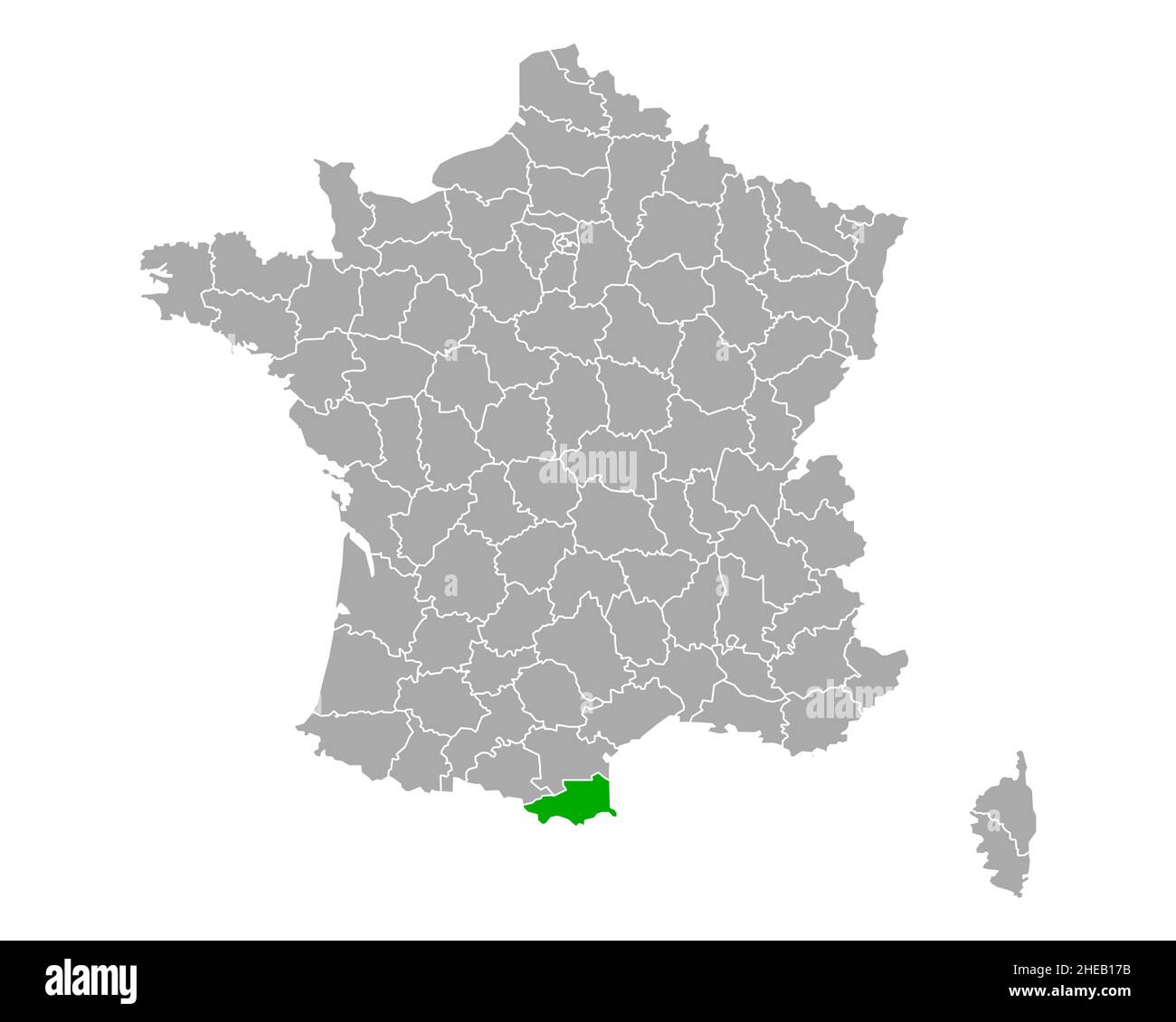 Map of Pyrenees-Orientalis in France Stock Photo - Alamy