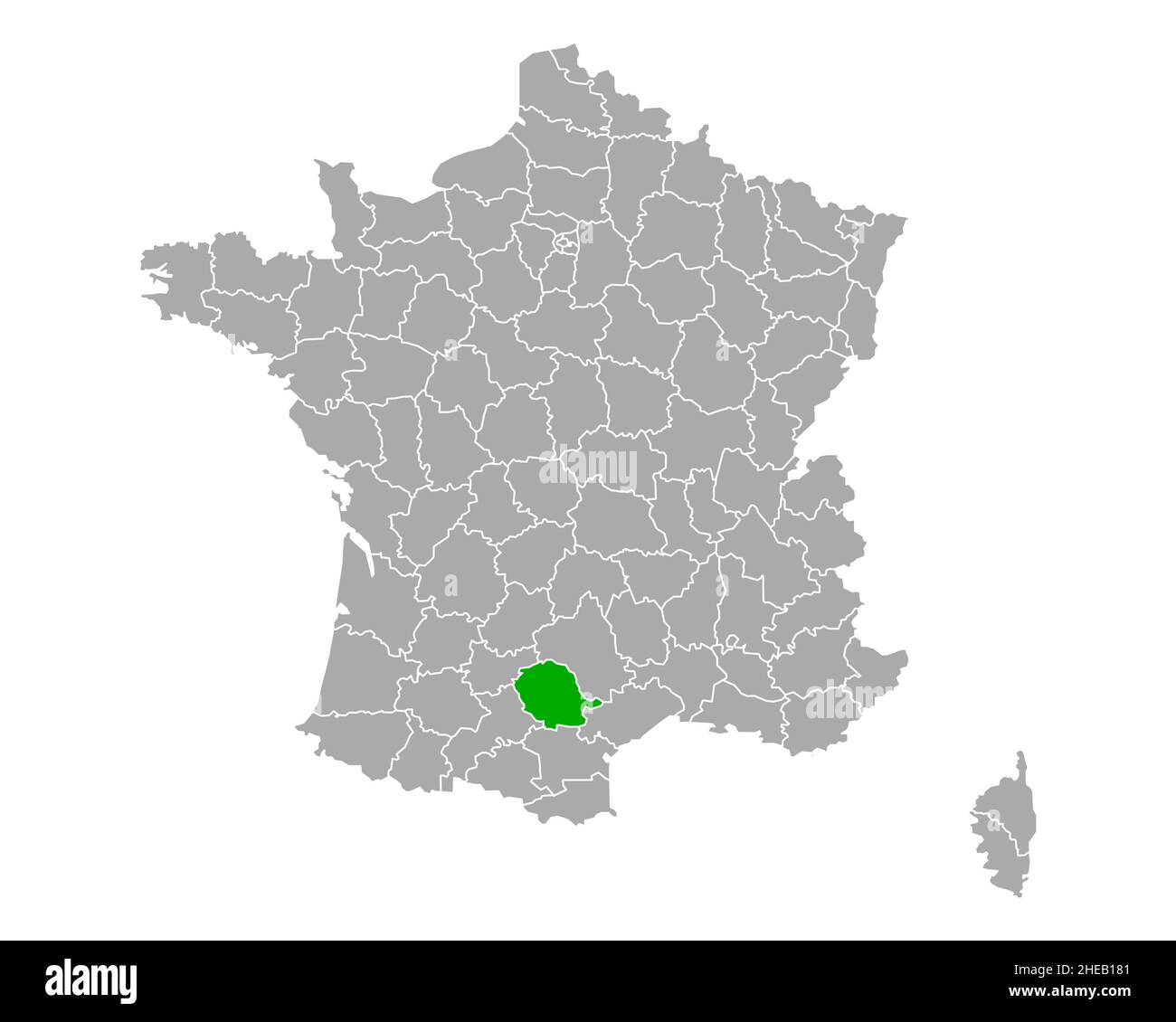 Map of Tarn in France Stock Photo - Alamy