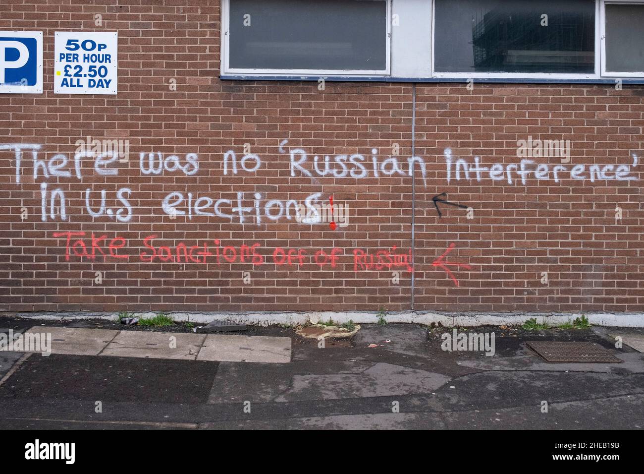 Political graffiti There was no Russion interference in the US ...