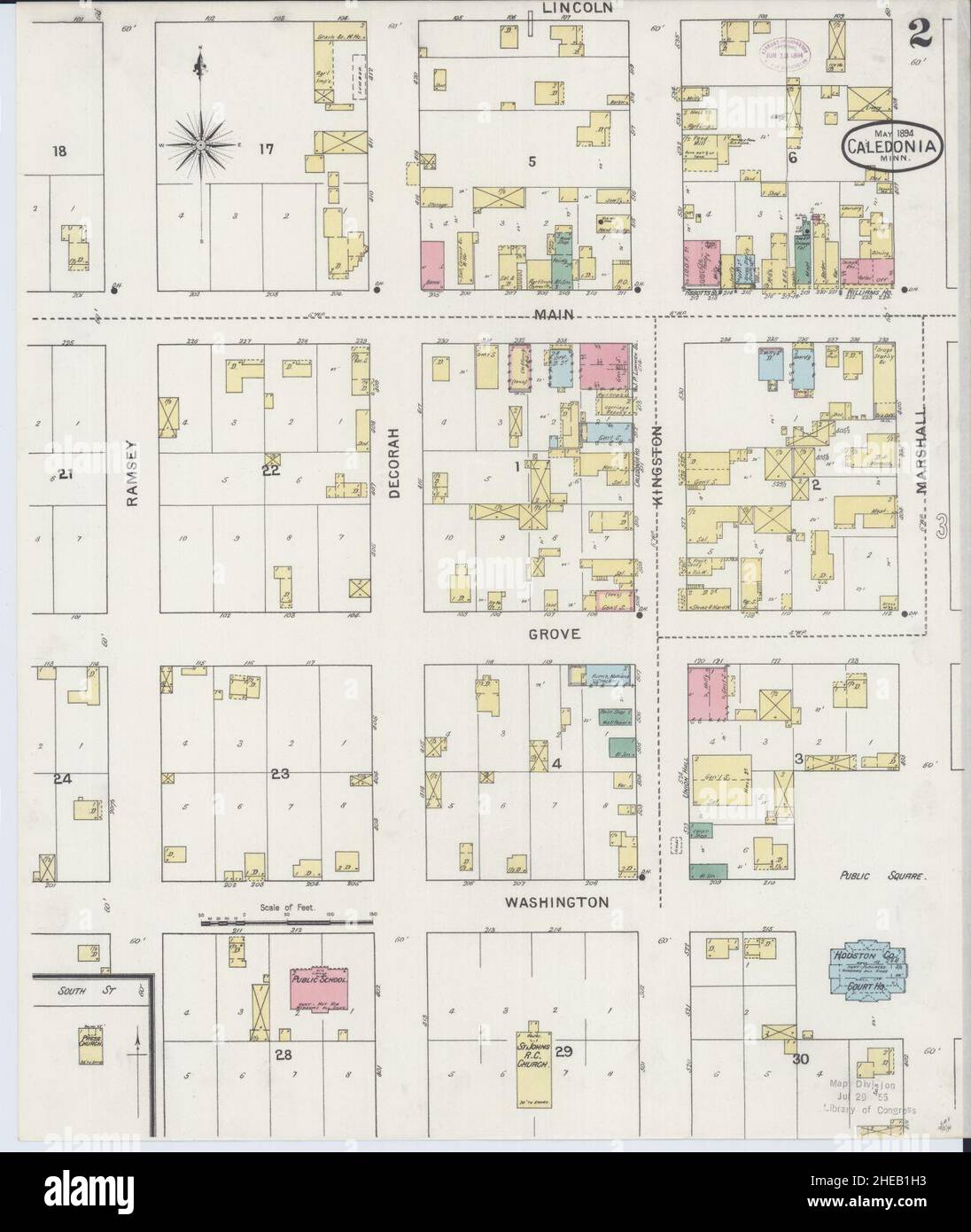 Map of houston minnesota hi-res stock photography and images - Alamy
