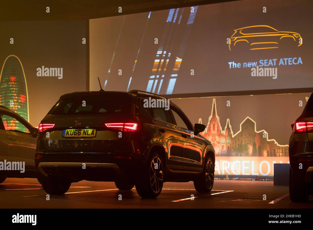 2016 SEAT Ateca launch event - SUV family car built in Spain Stock ...