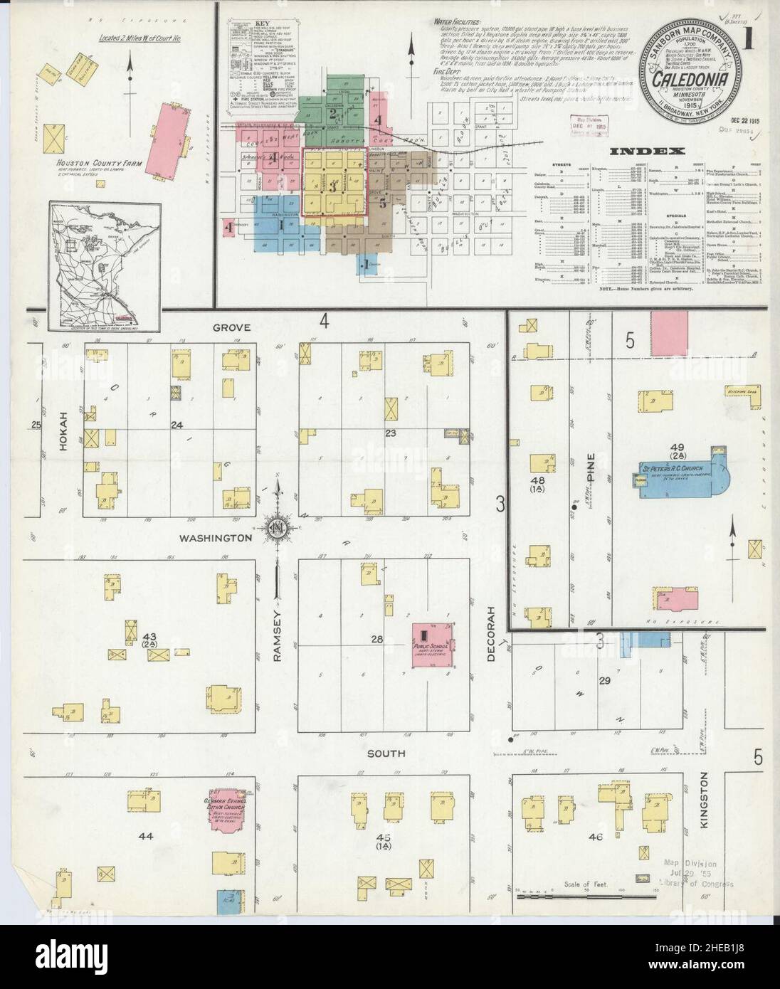Map of houston minnesota hi-res stock photography and images - Alamy