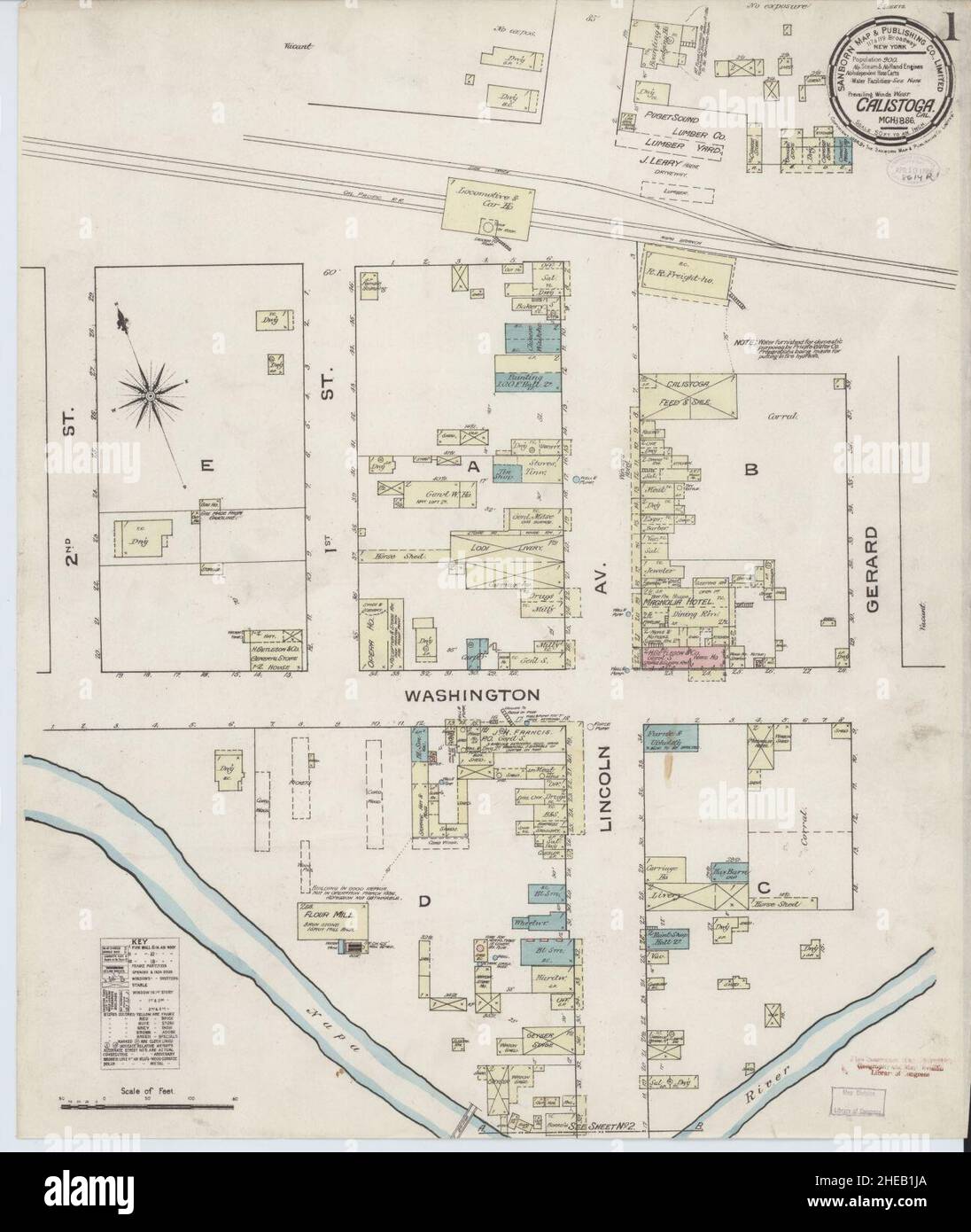 Calistoga California Map High Resolution Stock Photography and Images ...