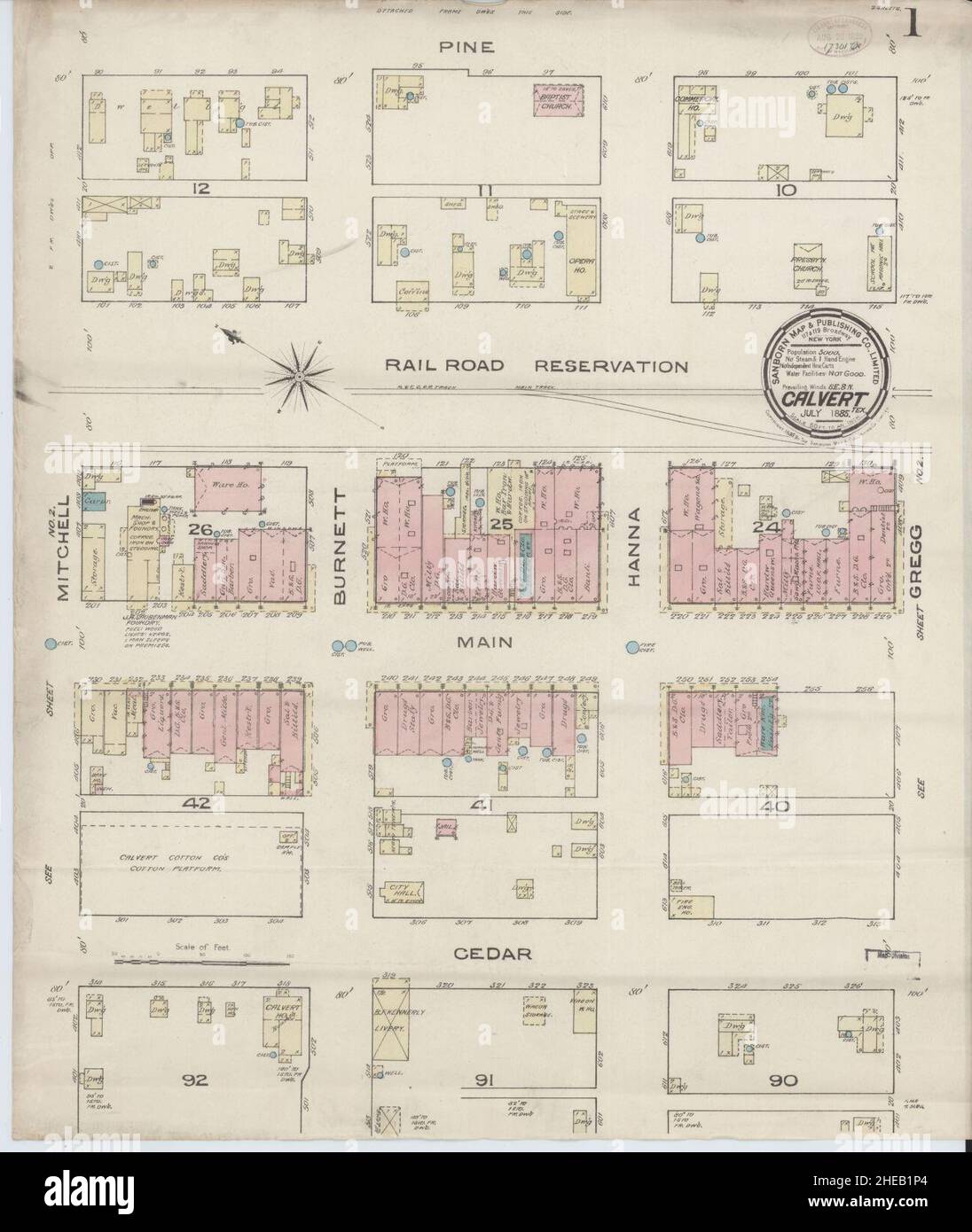 Map of calvert texas hi-res stock photography and images - Alamy