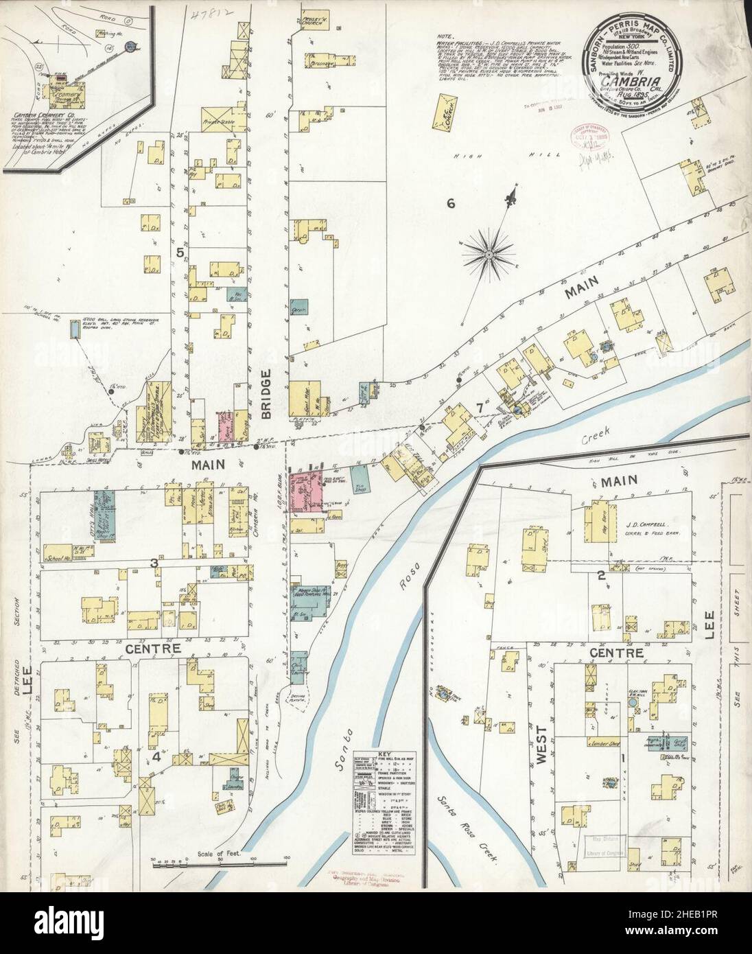 Cambria california map hi-res stock photography and images - Alamy