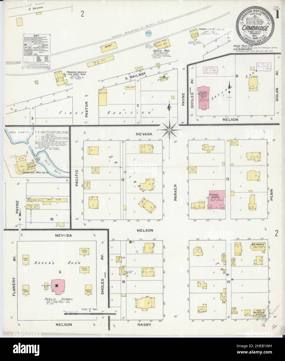 Map of cambridge nebraska hi-res stock photography and images - Alamy