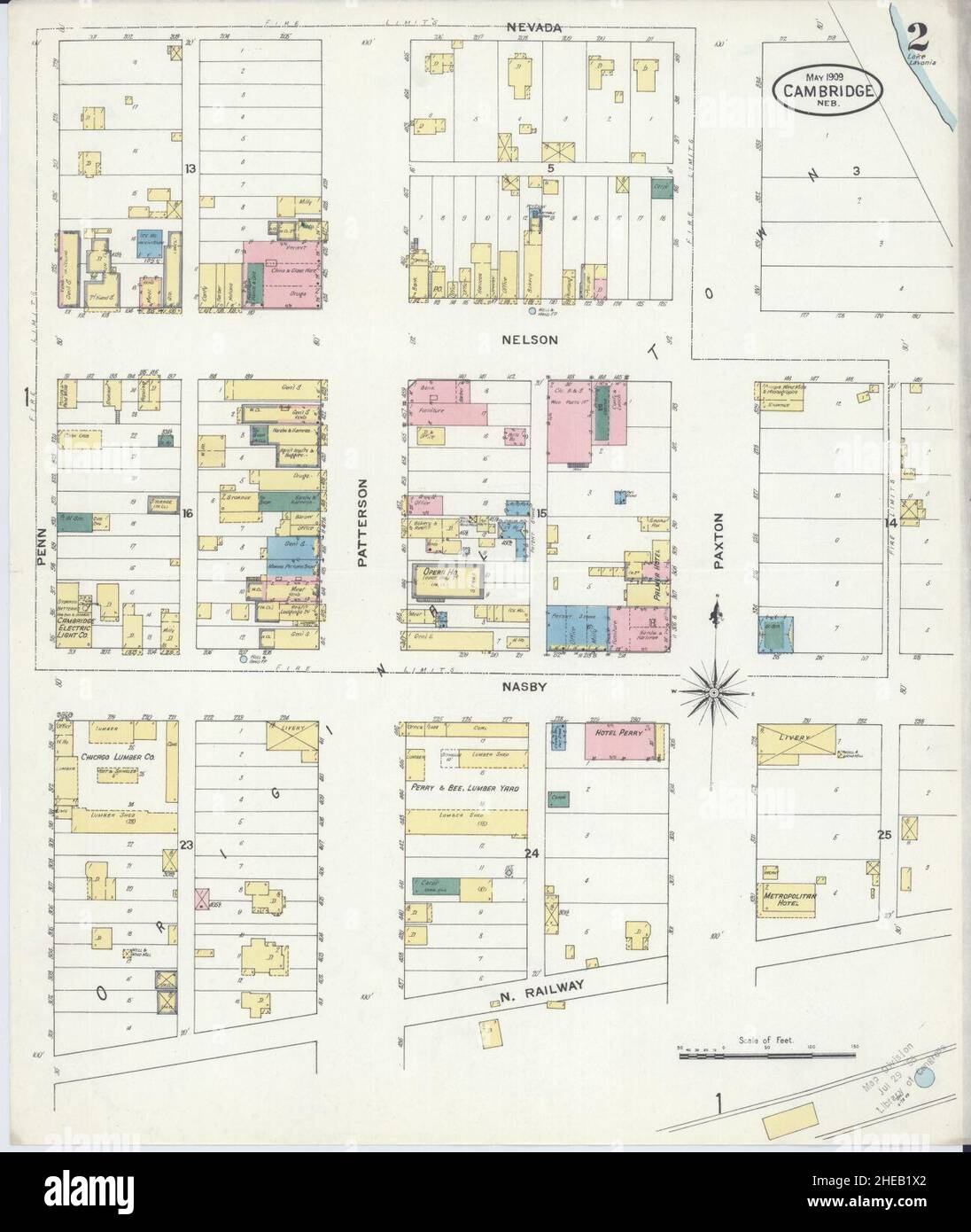 Map of cambridge nebraska hi-res stock photography and images - Alamy