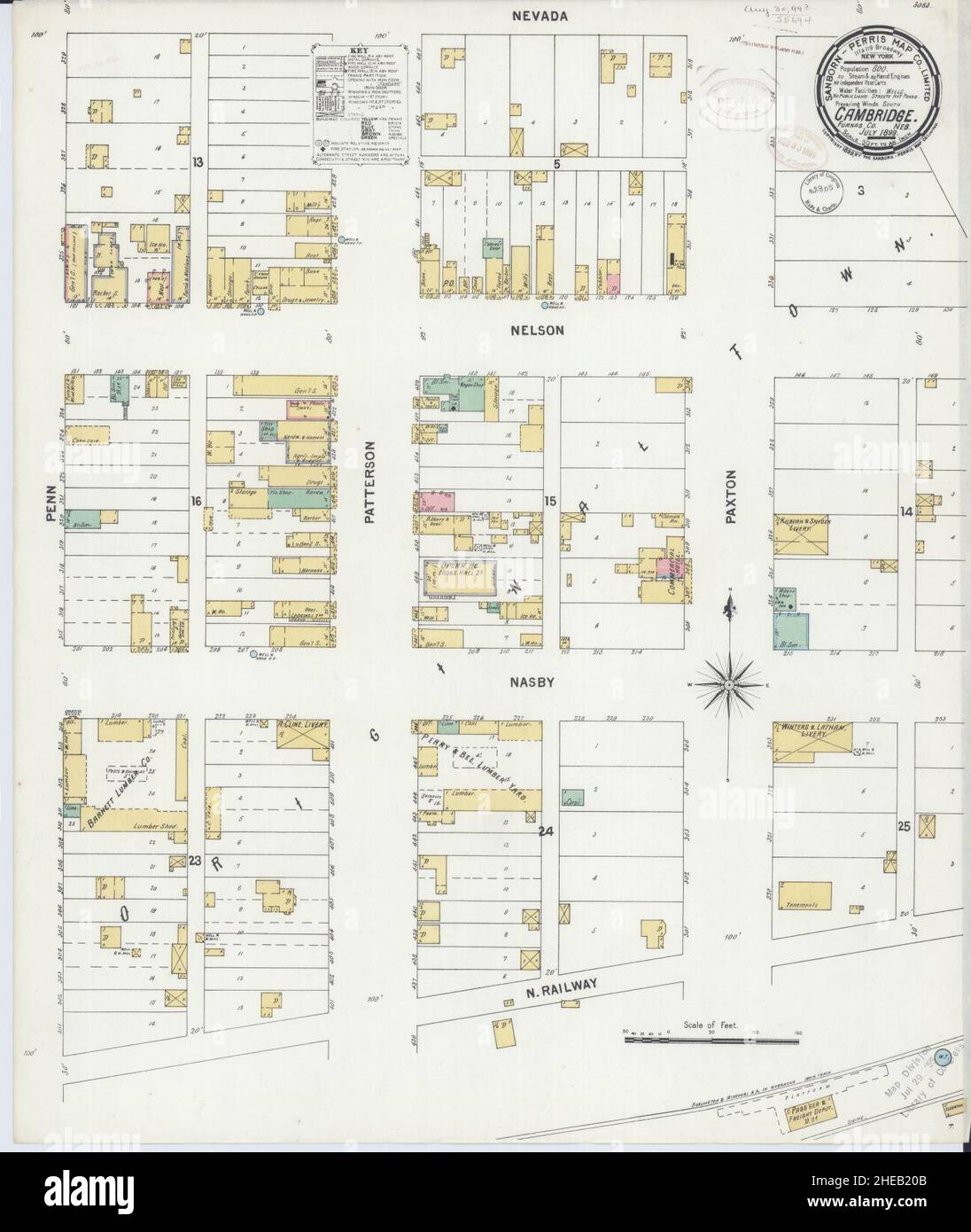 Map of cambridge nebraska hi-res stock photography and images - Alamy