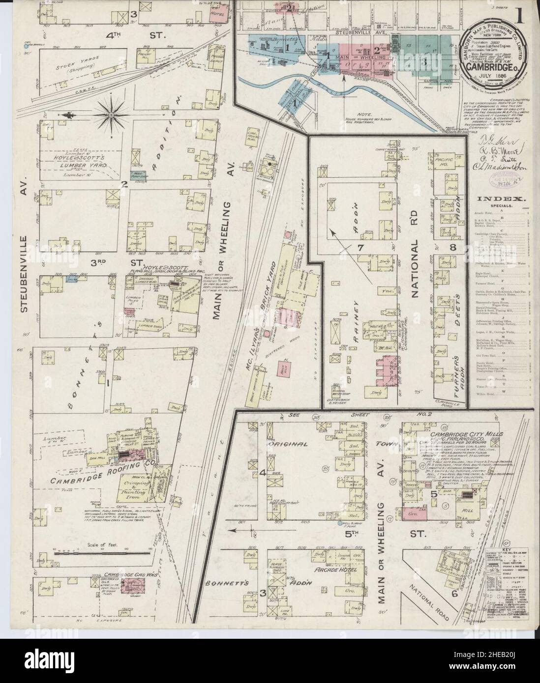 Guernsey county map hi-res stock photography and images - Alamy