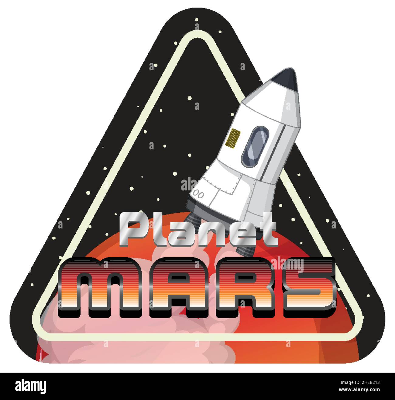 Badge of Planet Mars logo illustration Stock Vector Image & Art - Alamy
