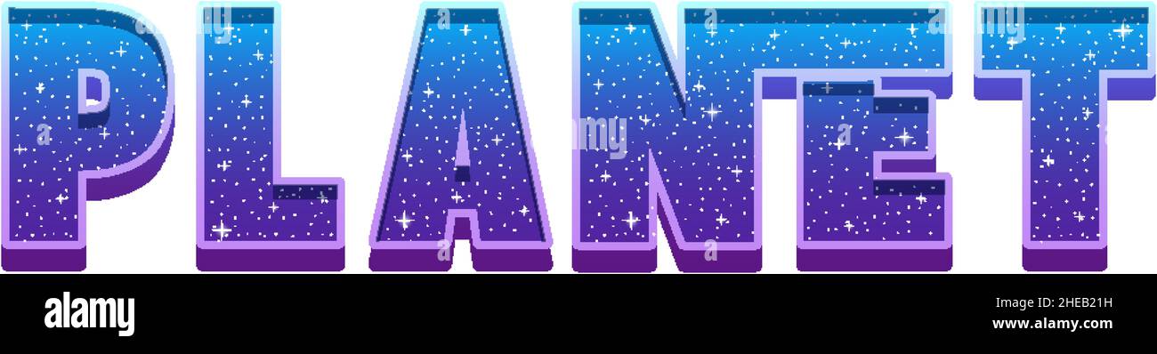 Planet word logo design illustration Stock Vector Image & Art - Alamy
