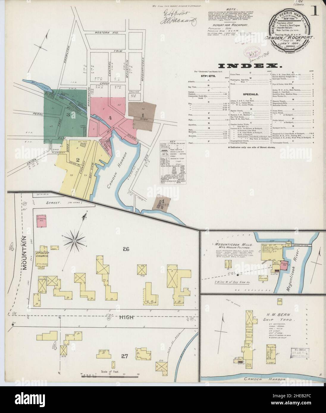 Map of camden maine hi-res stock photography and images - Alamy