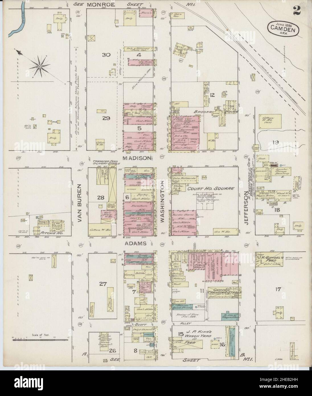 Camden county map hi-res stock photography and images - Alamy