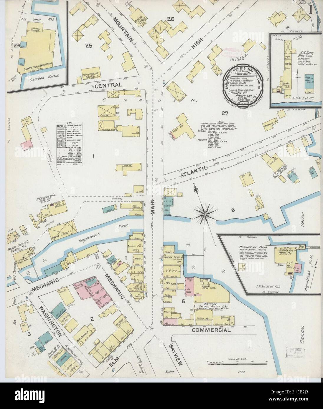 Map of camden maine hi-res stock photography and images - Alamy