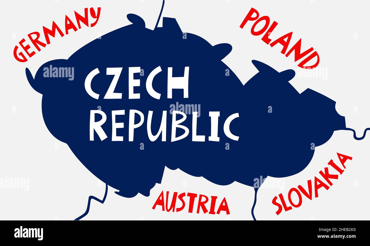 Czech republic hand drawn map hi-res stock photography and images - Alamy