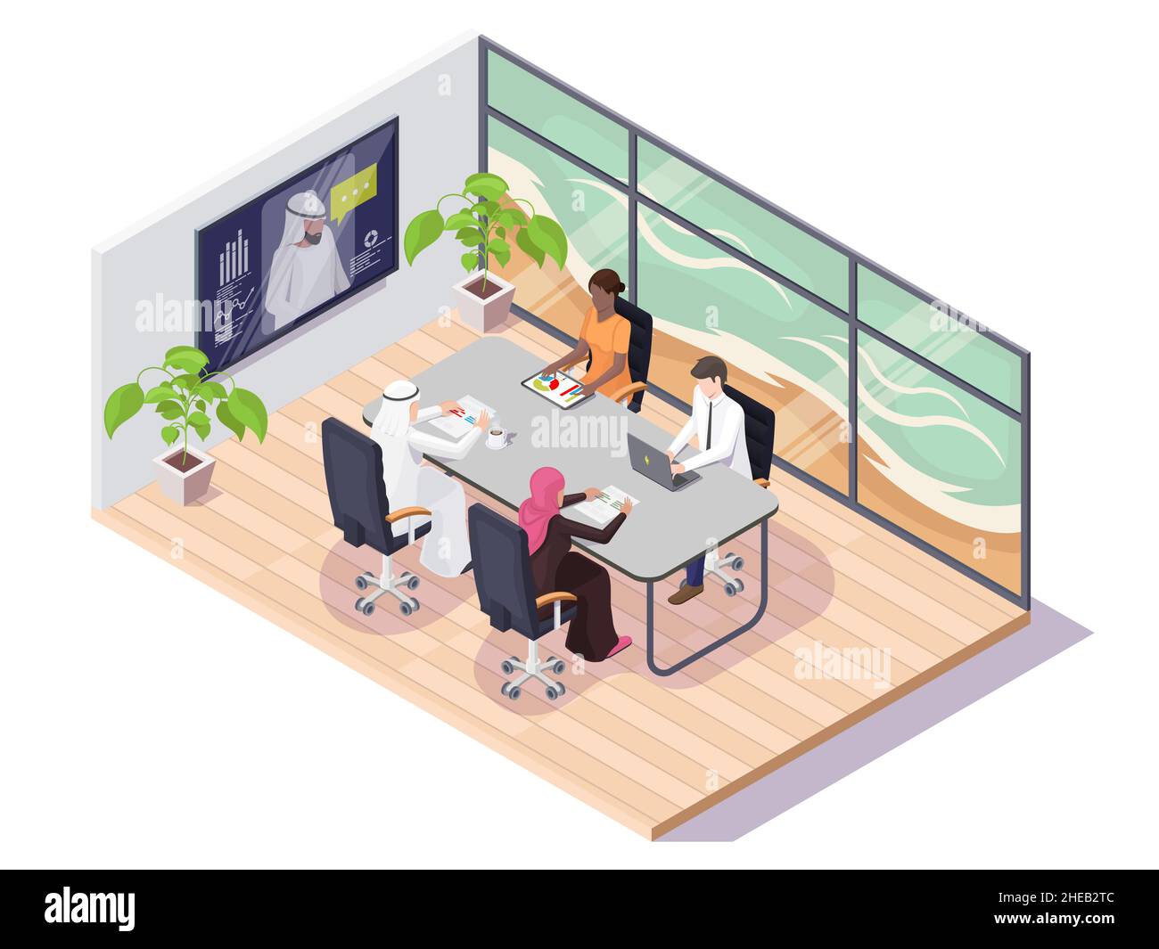 Meeting room cartoon hi-res stock photography and images - Alamy
