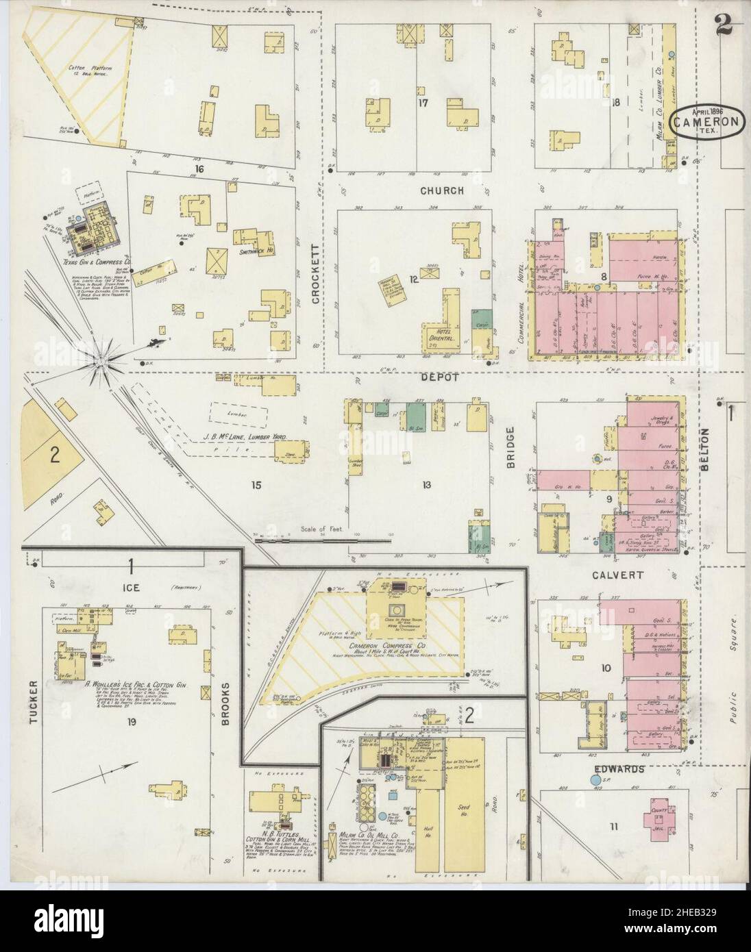 Cameron texas map hi-res stock photography and images - Alamy