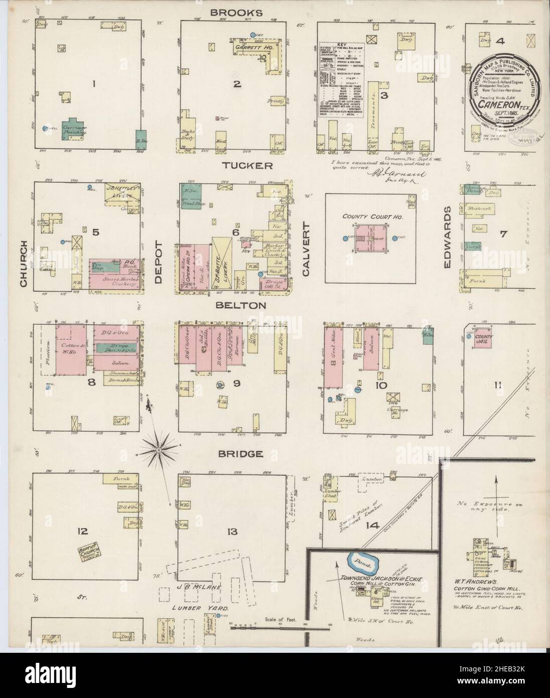 Cameron texas map hi-res stock photography and images - Alamy