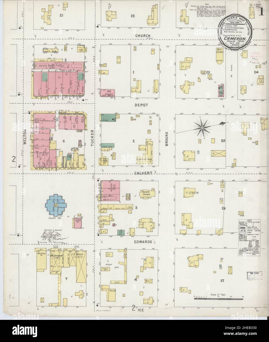 Map of cameron texas hi-res stock photography and images - Alamy