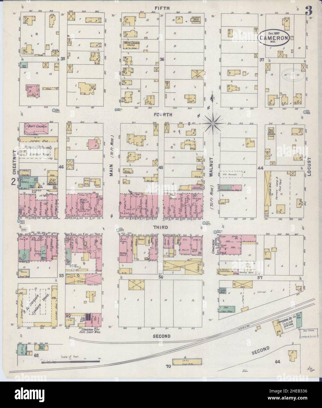 Cameron missouri map hi-res stock photography and images - Alamy