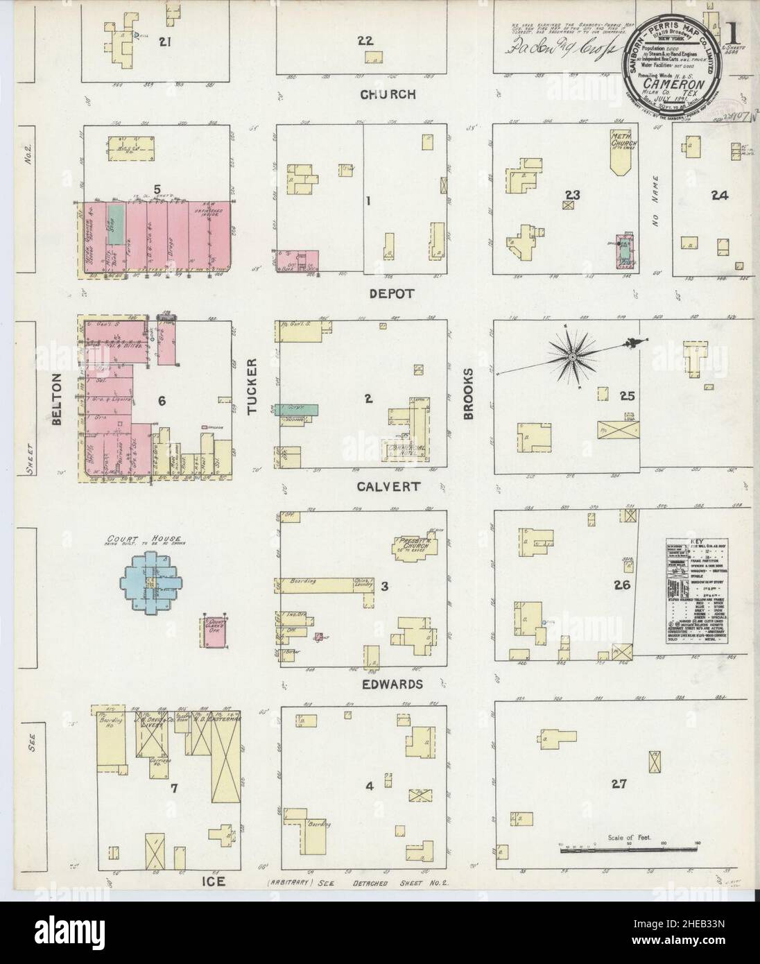 Map of cameron texas hi-res stock photography and images - Alamy